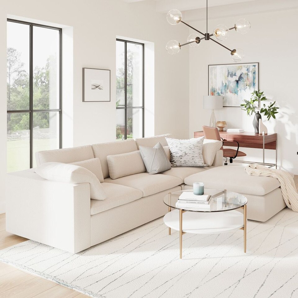 Harmony 3 Piece Chaise Modular Sofa West Elm Australia